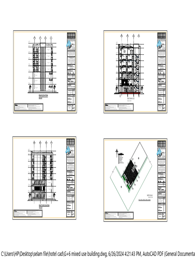 G+6 Mixed Use Building 9+12 | PDF | Components | Building
