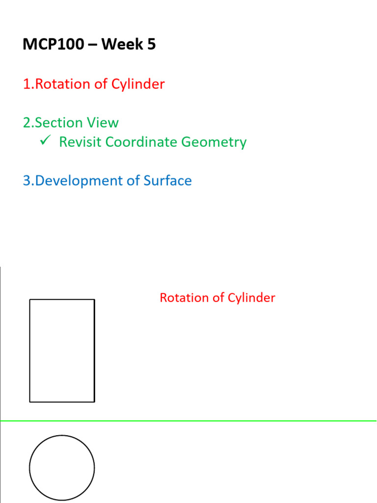 Cylinder Rotation and Surface Development | PDF | Classical Geometry ...