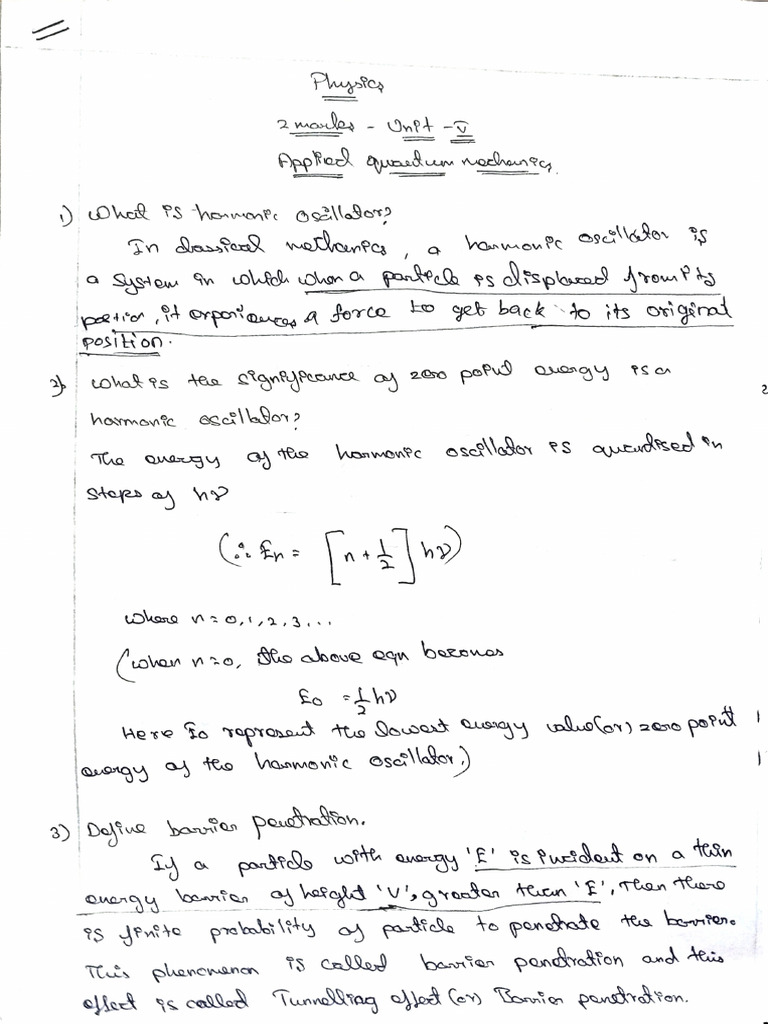 Physics 5th Unit 2m | PDF