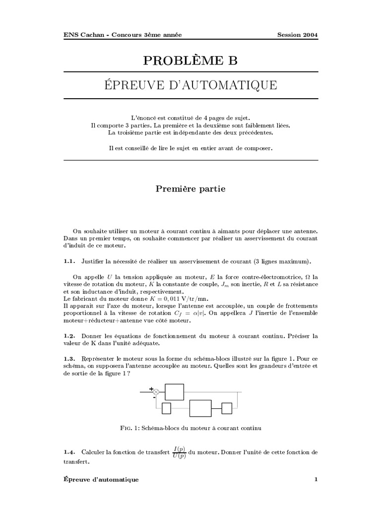 Automatique GE3 2004 | PDF