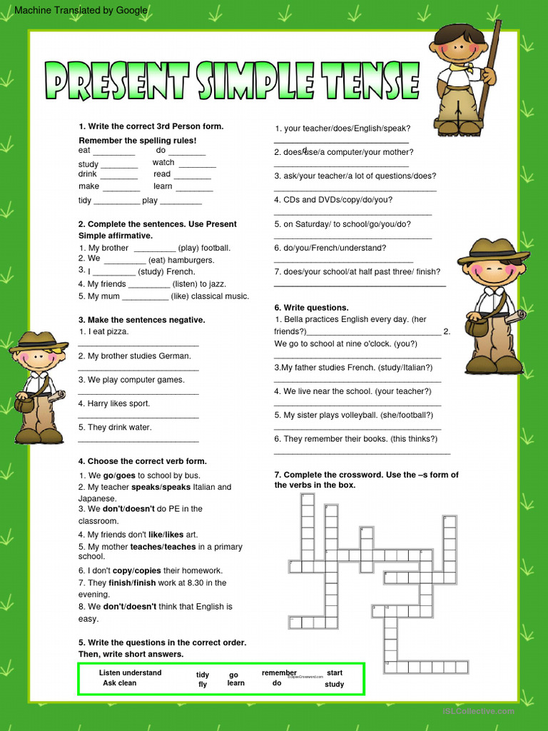 present simple (1) | PDF | English Language | Linguistic Morphology