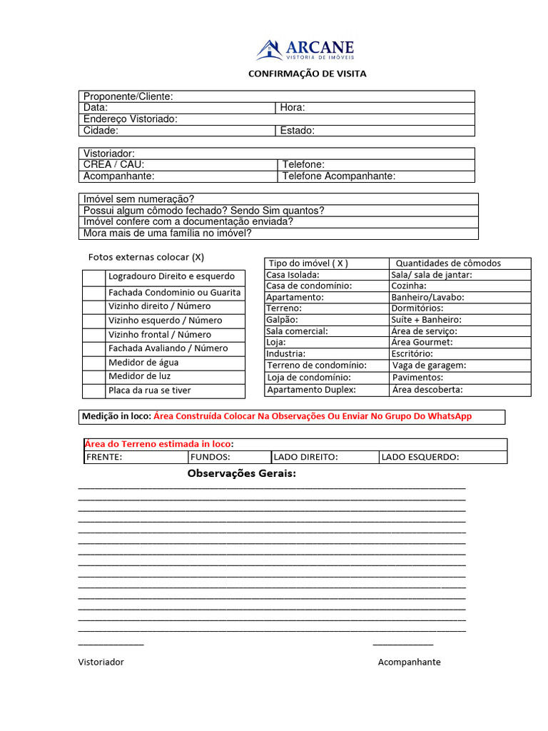 Ata +checklist Arcane Vistorias 2023 | PDF | Apartamento