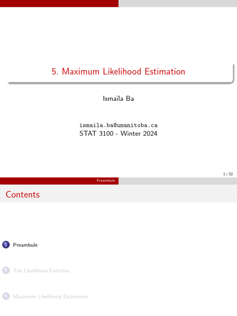 Chap 5 | PDF | Estimation Theory | Mathematical Analysis
