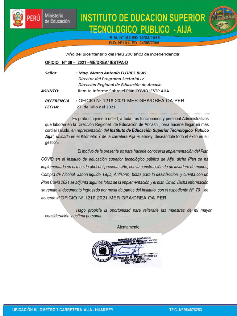 Ofico Drea Plan Covid | PDF | Causas de la muerte | Salud pública