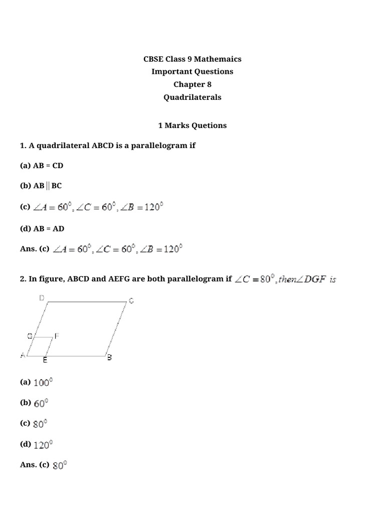 Quadrilaterals | PDF | Rectangle | Euclid