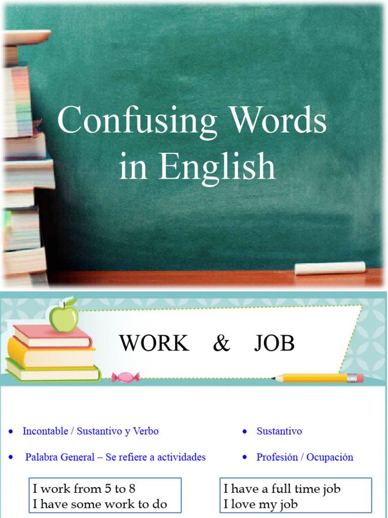 Confusing Words Picture Description Exercises - 126867 | PDF