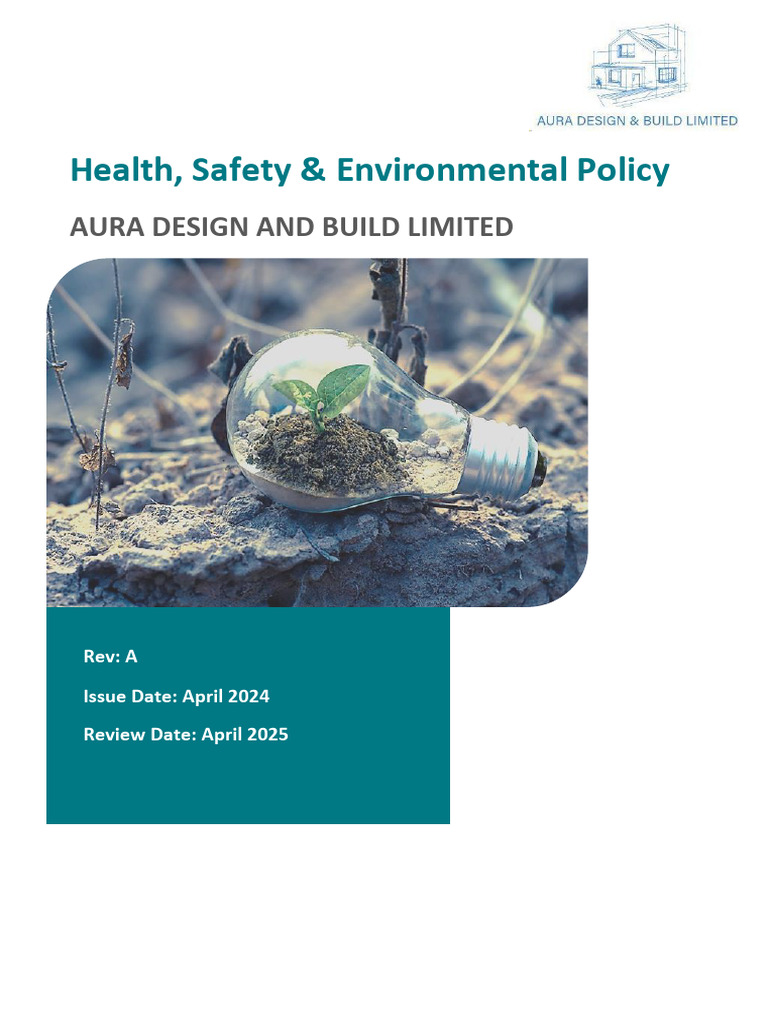 Health, Safety & Environmental Policy - Rev A (Apr 24) | PDF ...