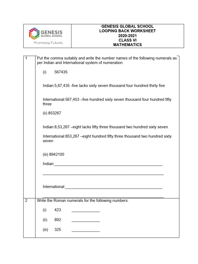 Looping Back Worksheet Pdf
