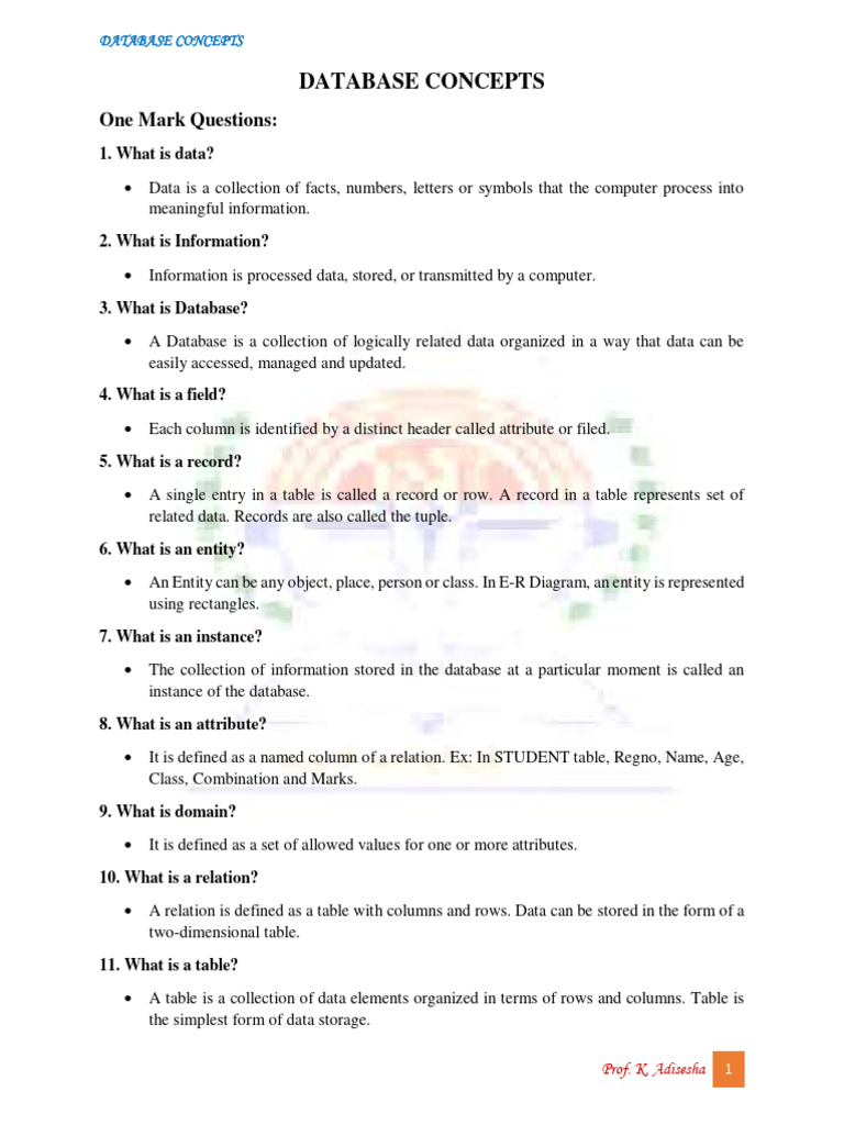 Fc-Database Concepts | PDF | Databases | Relational Database