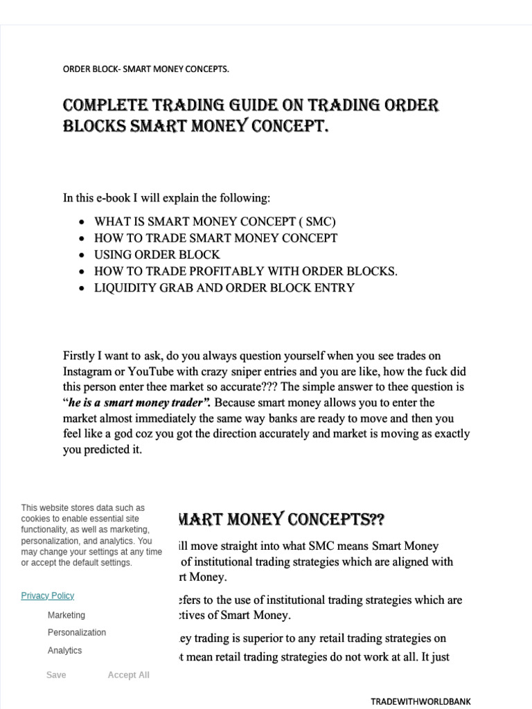 PDF Order Block Smart Money Concepts - Compress | PDF | Analytics ...