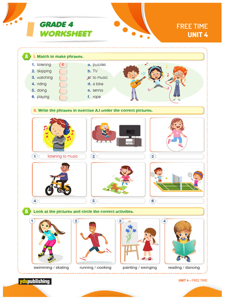 Grade 4 Online Worksheet Unit 4 | PDF