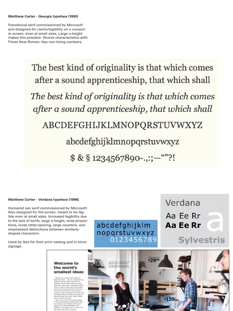 Matthew Carter - Georgia Typeface (1993) | PDF | Digital Typography ...