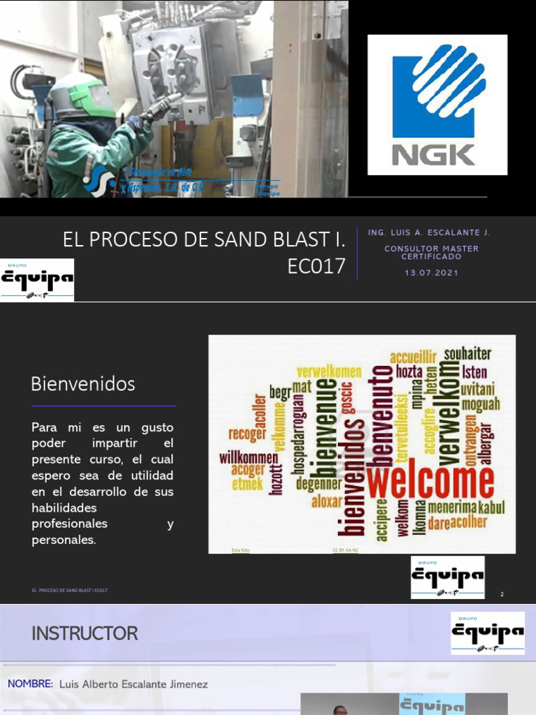2.-Ngk Ceramic Mexico Curso El Proceso de Sand Blast | PDF | Abrasivo | Presión