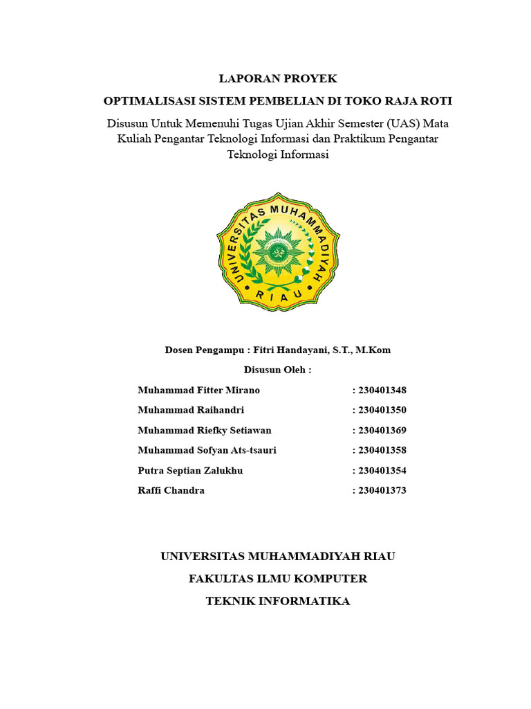 Laporan Proyek Uas Pti Kelompok 4 | PDF