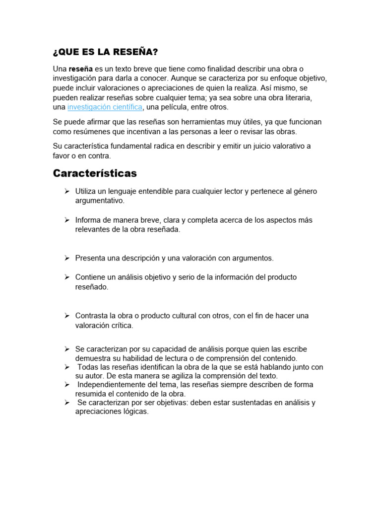 Que Es La Reseña | PDF | Ciencia y matemáticas