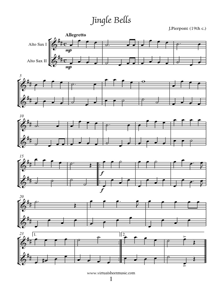 Christmas A Sax Duets 1 First | PDF