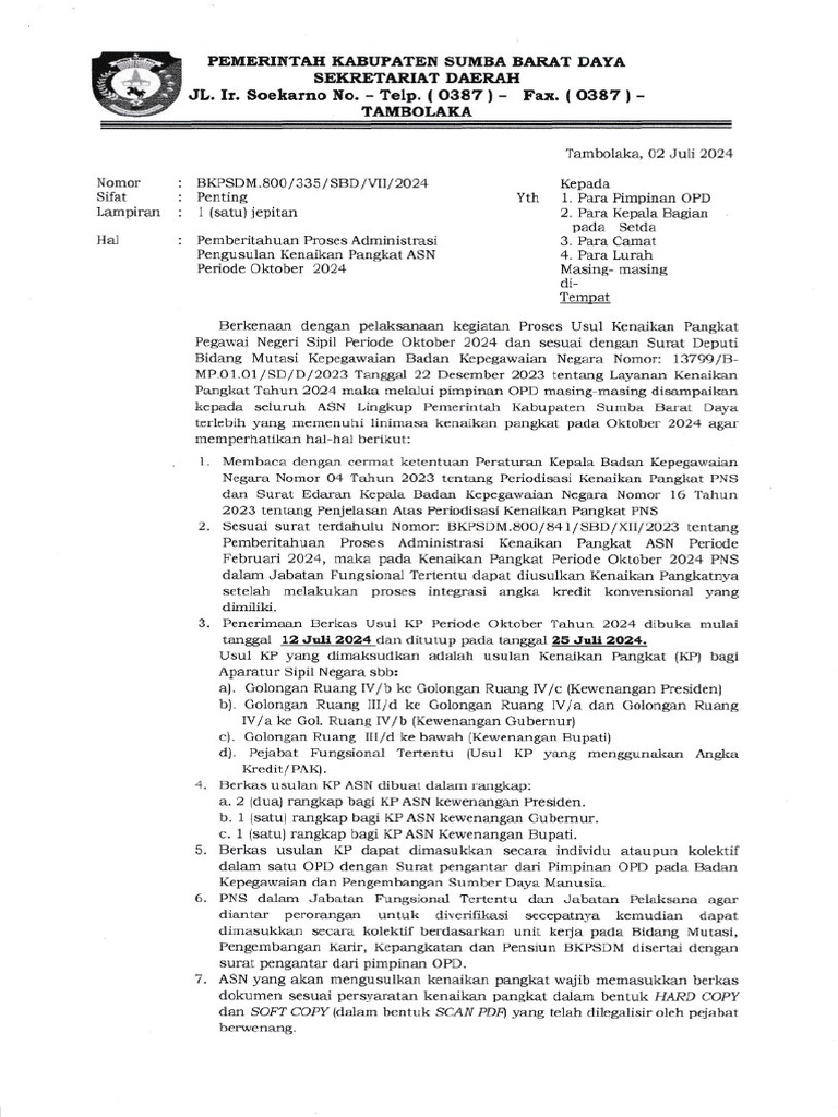 Surat KP Oktober 2024 - 11zon | PDF