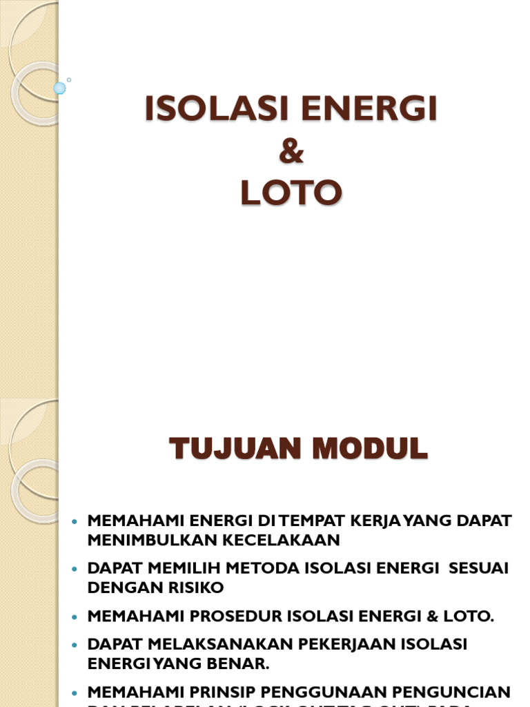 Isolasi Energi & LOTO | PDF | Sains & Matematika | Komputer