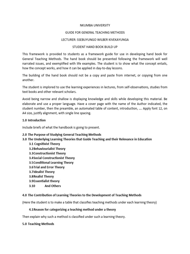 Course Guide For General Teaching Methods | PDF | Teaching Method | Teachers