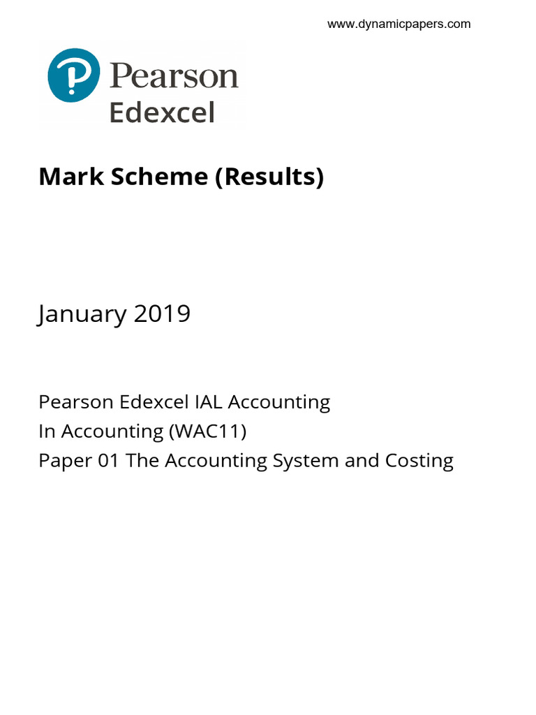 Markscheme Paper1 January2019 | PDF | Expense | Income Statement