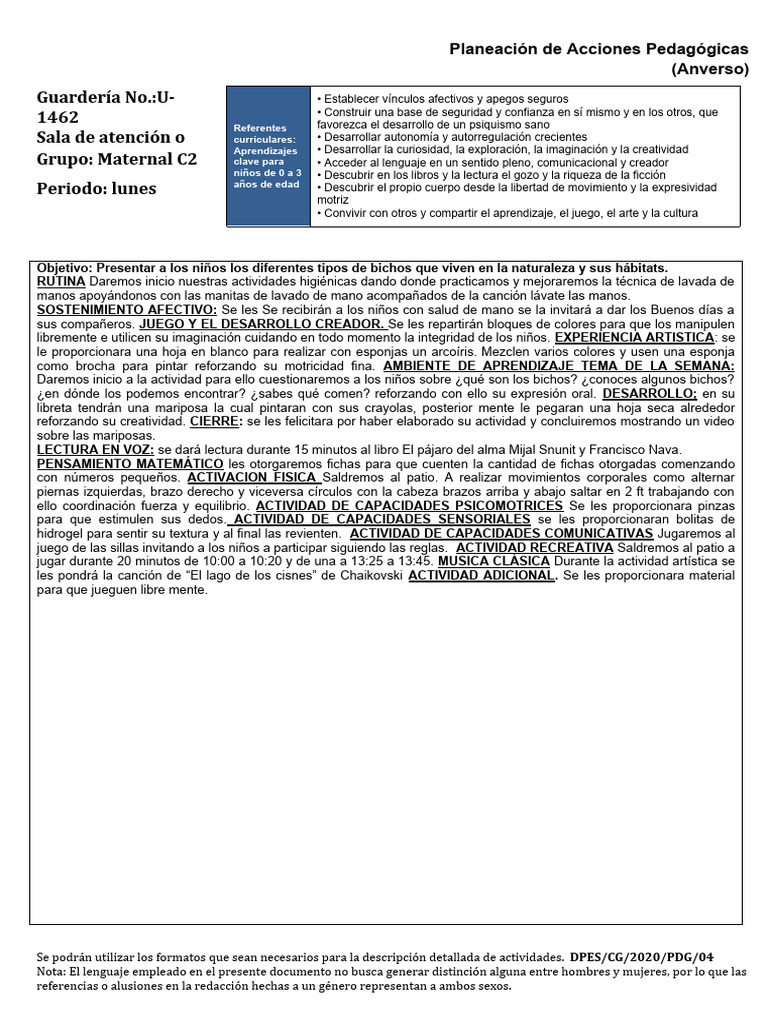 Planeacion Mc2 | PDF | Aprendizaje | Psique (psicología)