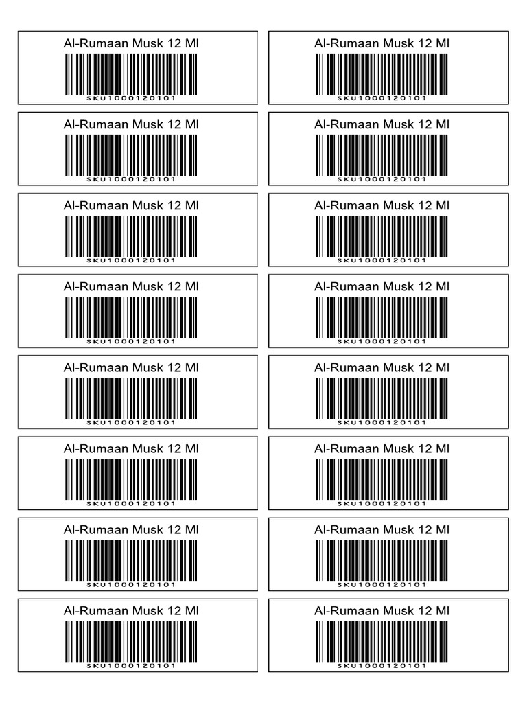 Barcode Label (Mr. Mohammed) | PDF