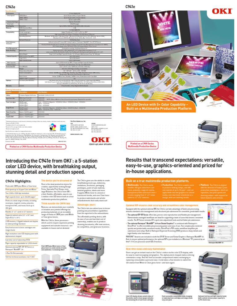 OKI941 e | PDF | Printer (Computing) | Computing