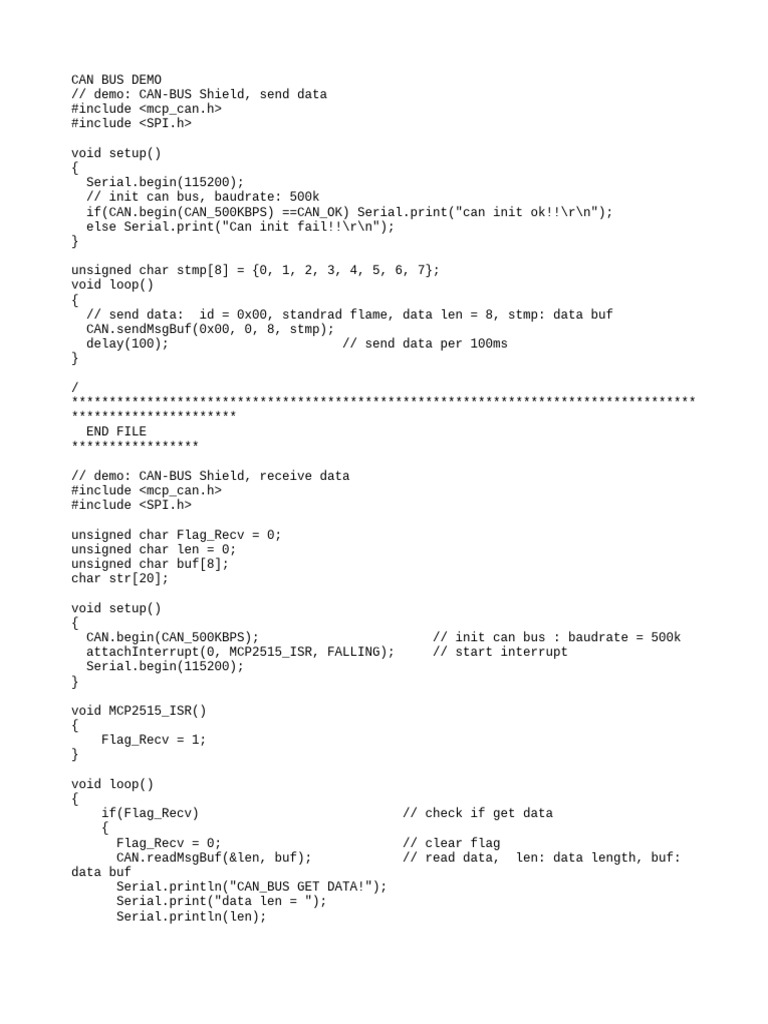Esempi_can-bus | PDF | Physical Layer Protocols | Computing