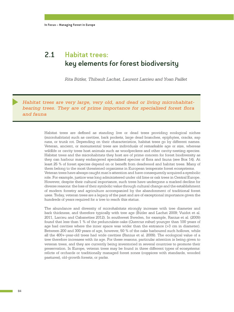 InFocus Integrate Chapterhabitat - Trees Final | PDF | Forests | Habitat