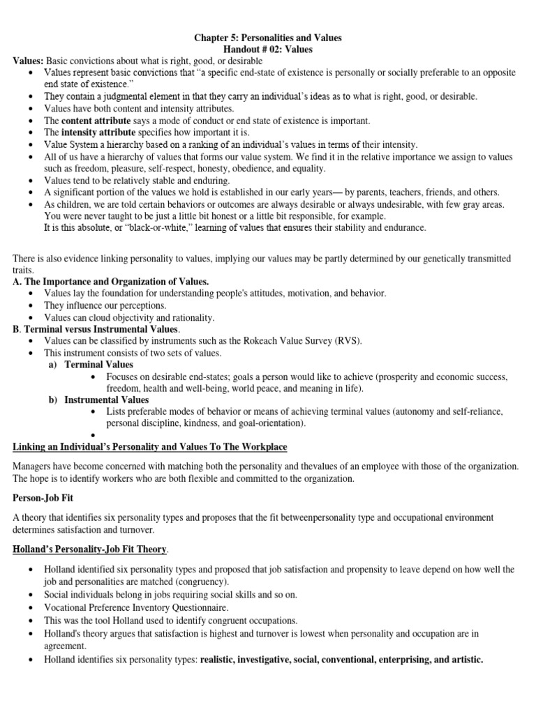Handout 2- Values | Download Free PDF | Psychology | Social Psychology