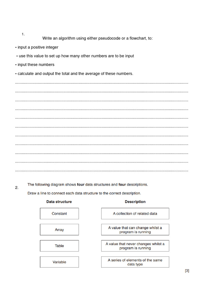 Paper Ii - Test | PDF | Algorithms | Algorithms And Data Structures