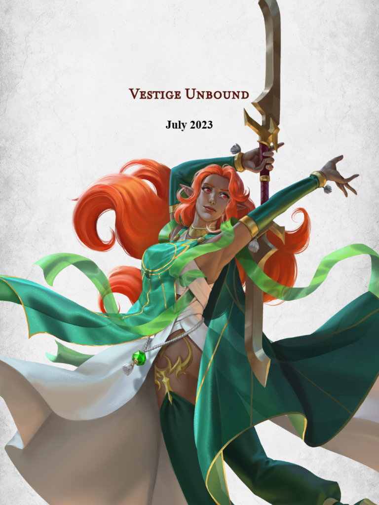 Vestige Unbound 2023 07 - Wood Elf, Kua Hono, Ranger - Fighter - Monk ...