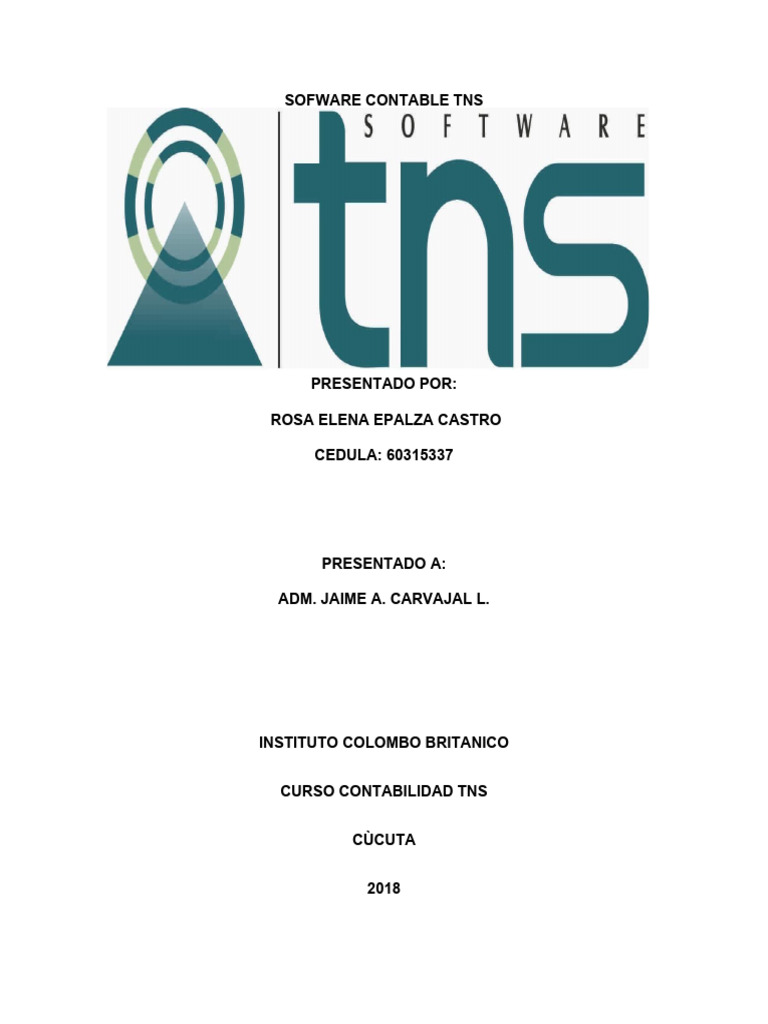 Sofware Contable TNS Manual | PDF | Ventana (informática) | Menú (Computación)
