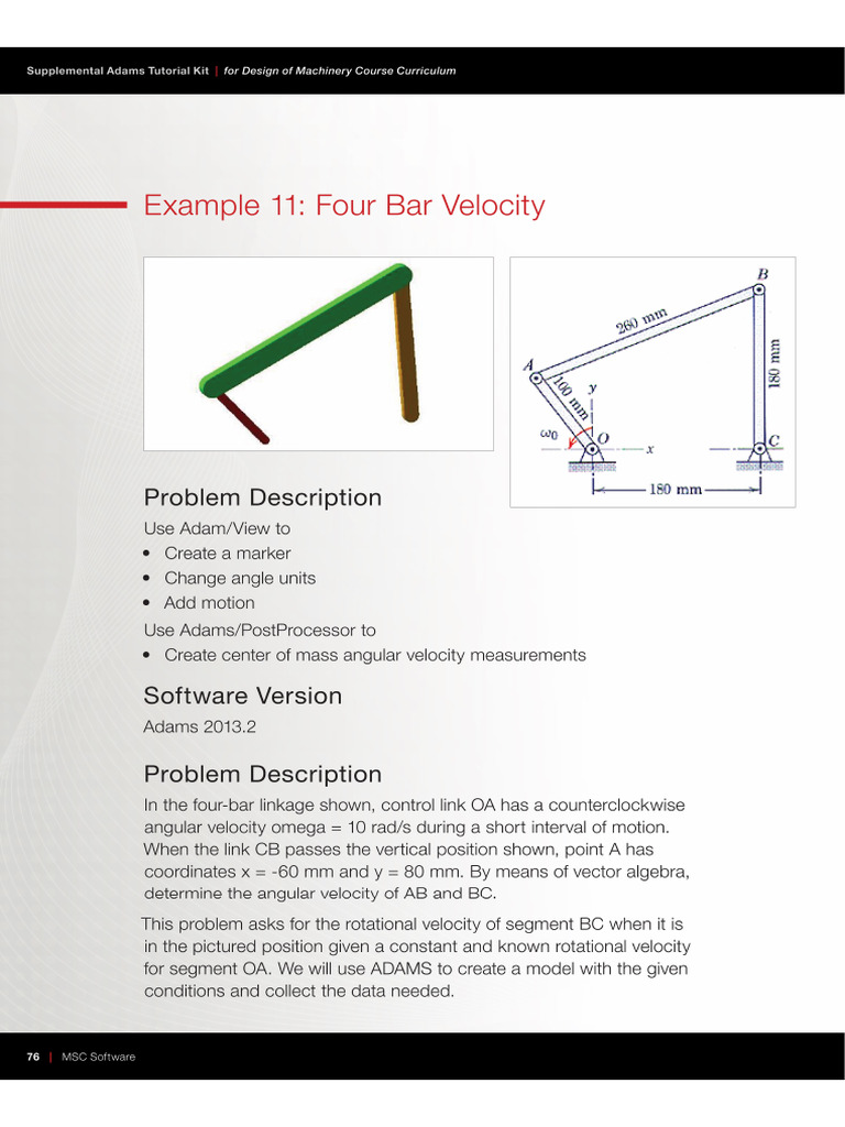 Four Bar Mechanism | PDF
