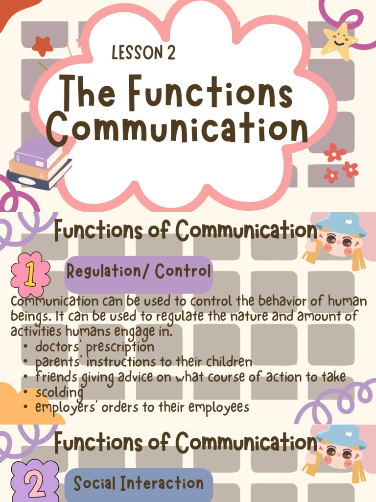 LESSON 2 The Functions of Communication - Student | PDF | Self-Improvement LESSON 2 The Functions of Communication - Student | PDF | Self-Improvement