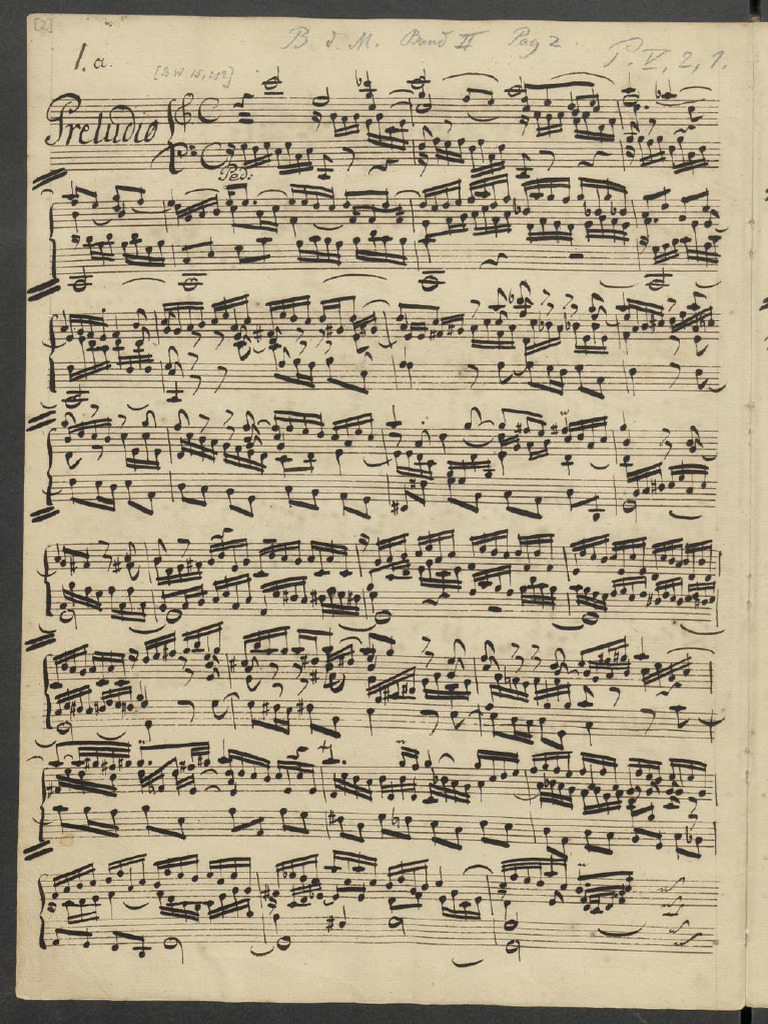 J. S. Bach - Prelude and Fugue in C Major, BWV 545 - Manuscript | PDF