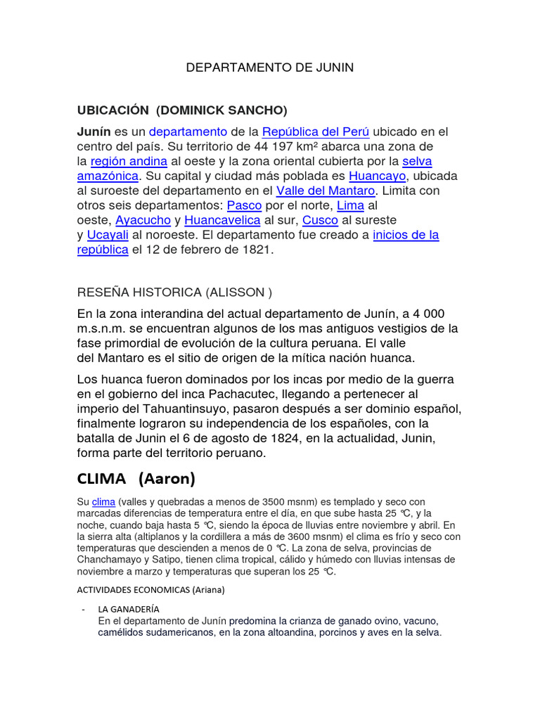 Exposicion de Junin | PDF