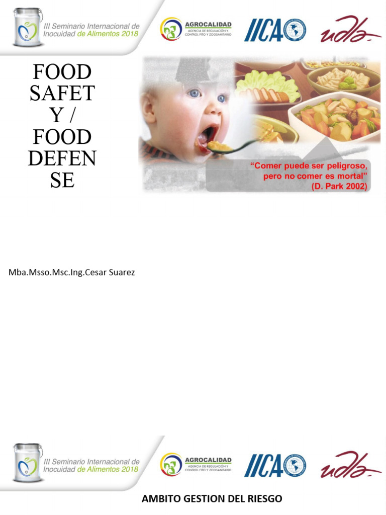 FOOD-SAFETY-FOOD-DEFENSE-Ing-Cesar-Suarez (1) | PDF