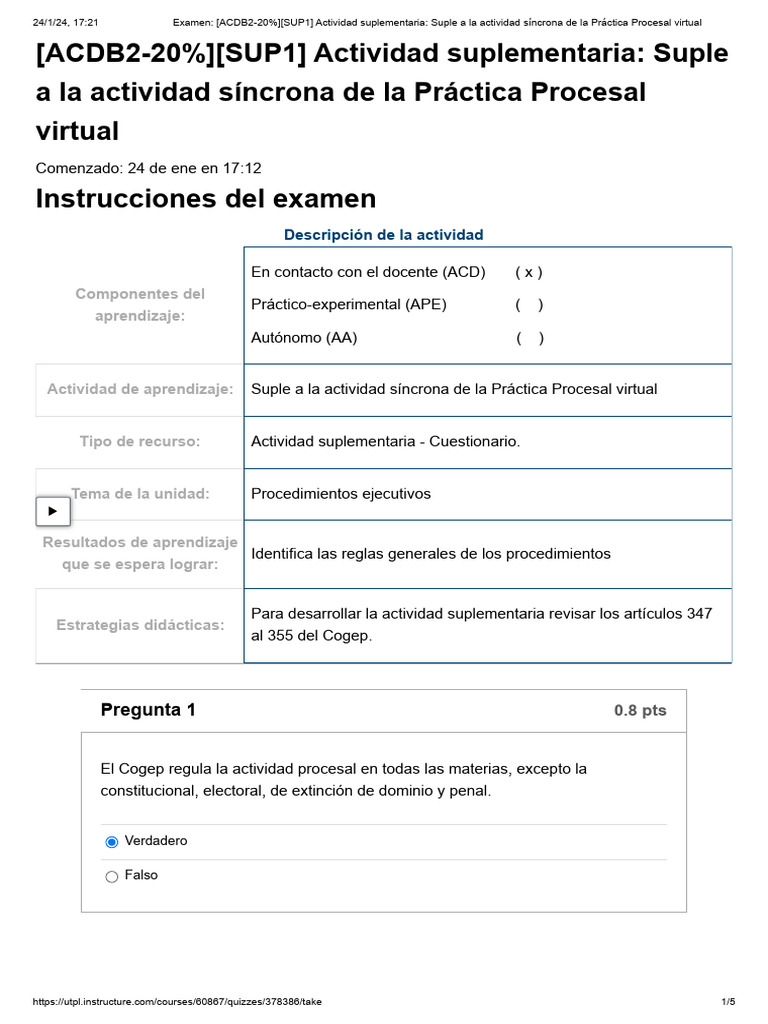 Examen - (ACDB2-20%) (SUP1) Actividad Suplementaria - Suple A La Actividad Síncrona de La ...