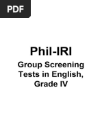 Grade 4 Screening Test 2025-2026 | PDF