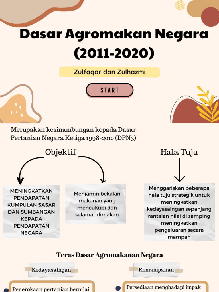 Dasar Agromakan Negaara (2011-2020) | PDF