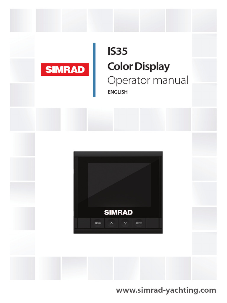 Operator Manual: IS35 Color Display | PDF | Menu (Computing) | Usb