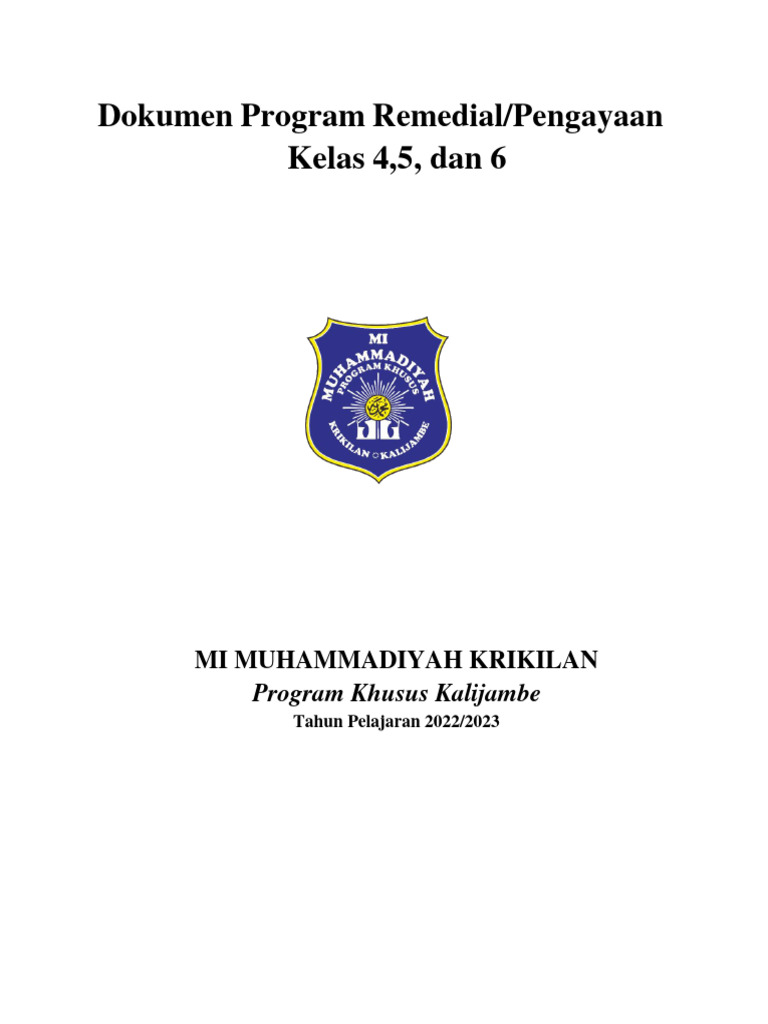 C.6 Dokumen Perencanaan Program Remedial, Pengayaan, Pelayanan ...