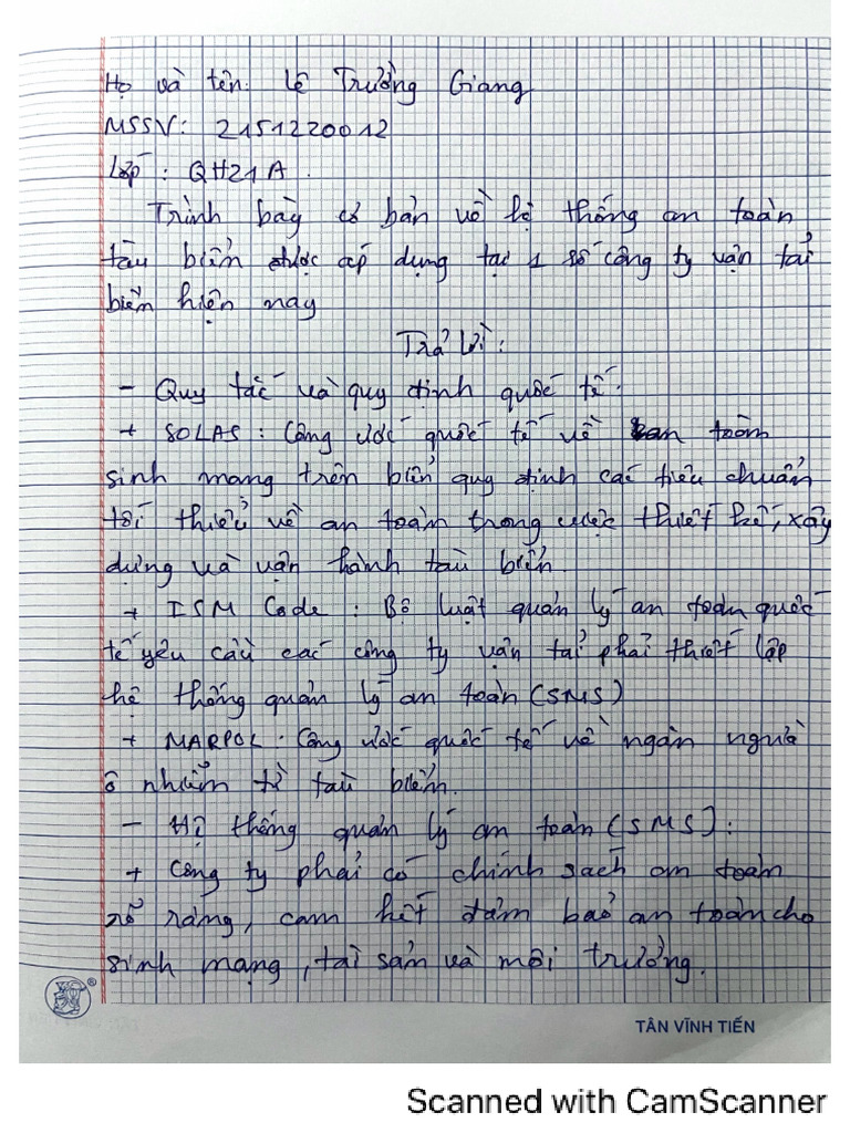 Lê Trư NG Giang - 2151220012 - QLAT | PDF