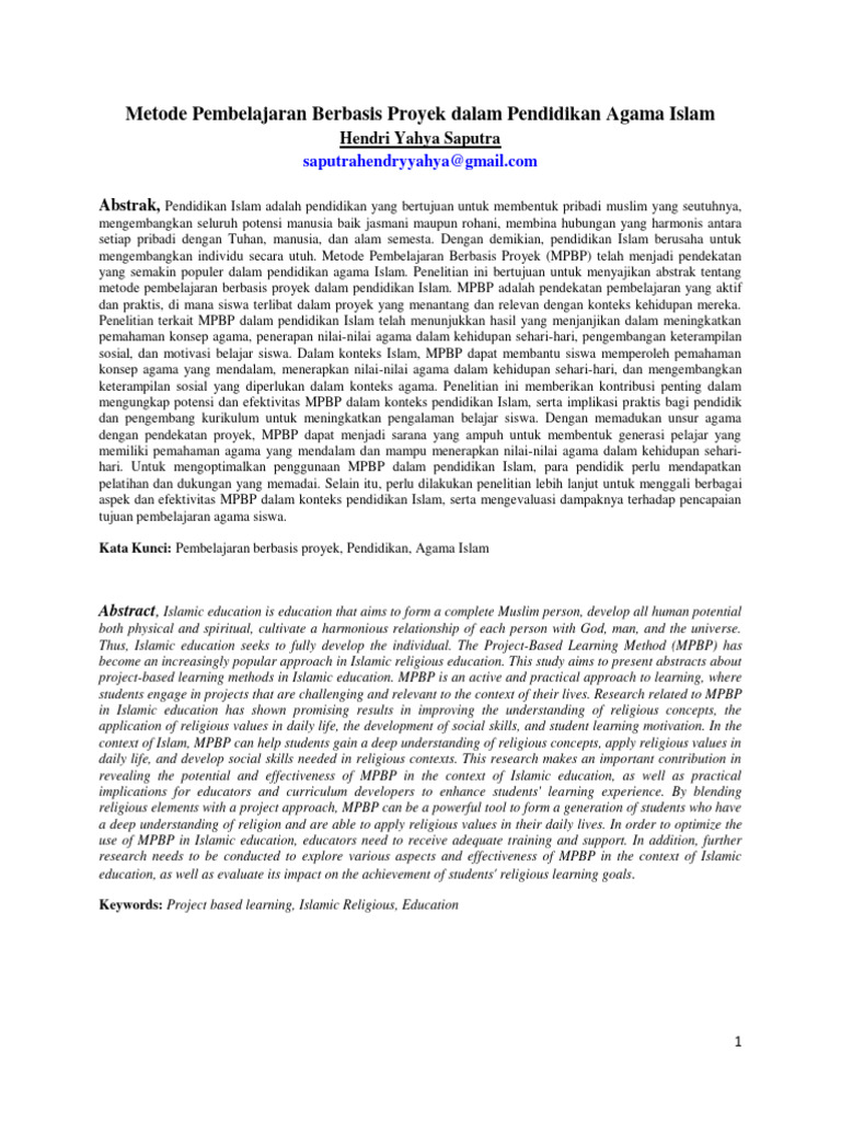 Jurnal Hendri Yahya Saputra-1 | PDF | Karier & Perkembangan