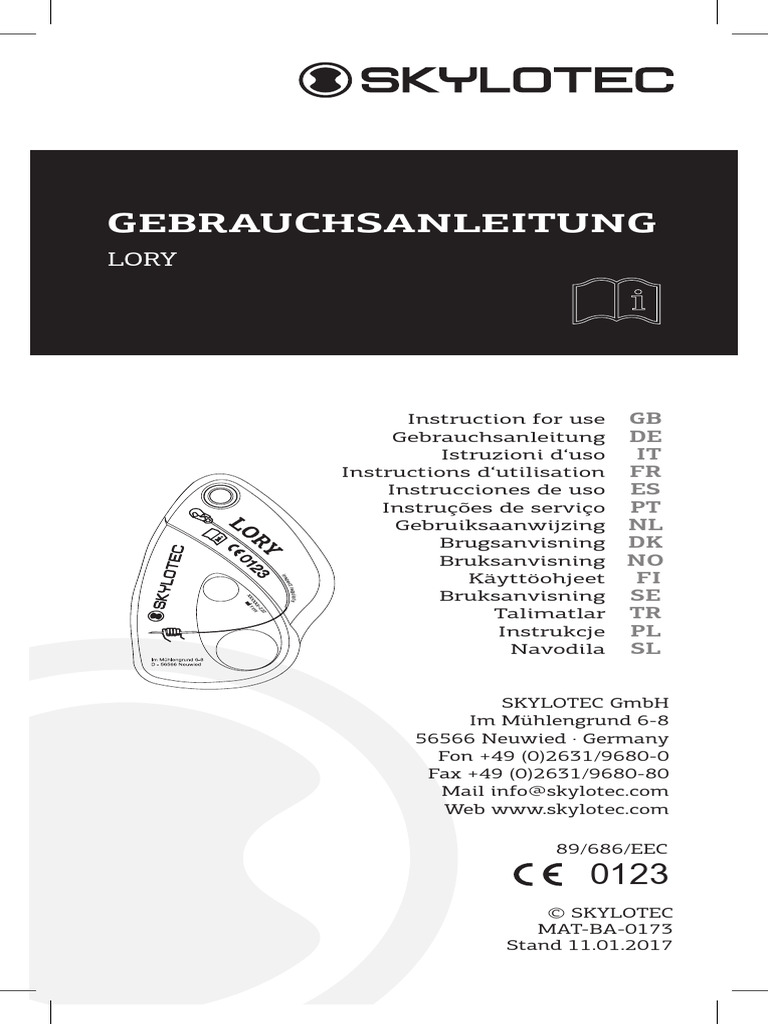 Descensor LORY Pro Manual de Usuario | PDF | Rope