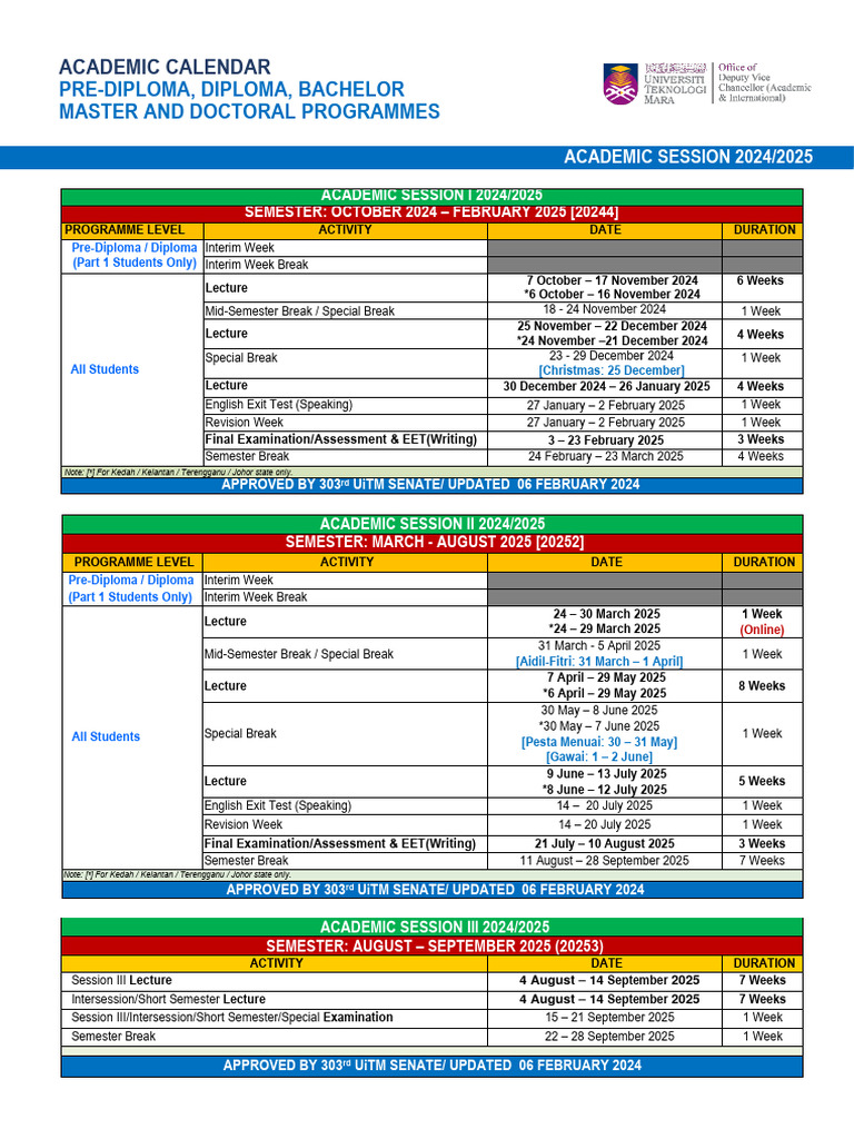 2024/2025 Academic Calendar Overview | PDF | Academic Term | Social ...