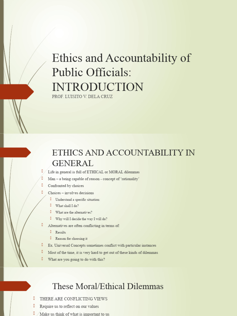 Module 1 Introduction Accountability | PDF | Social Contract | Pleasure