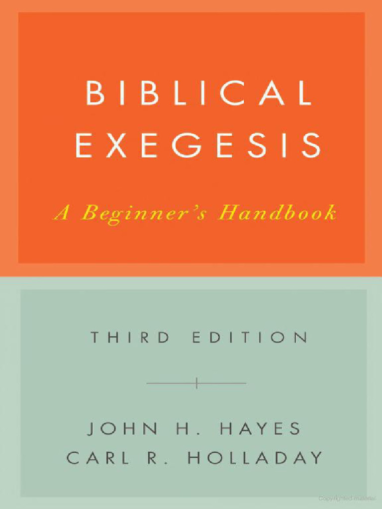 Biblical Exegesis John H Z Library Pdf Exegesis Communication